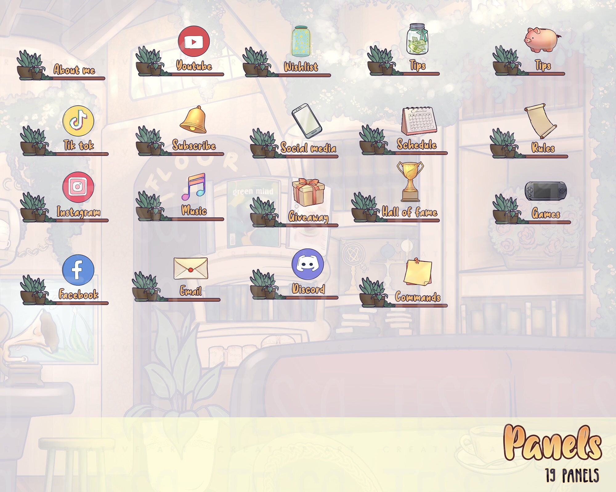 Animated Cozy Coffee Bar Twitch Package Cute Twitch Overlay - Etsy