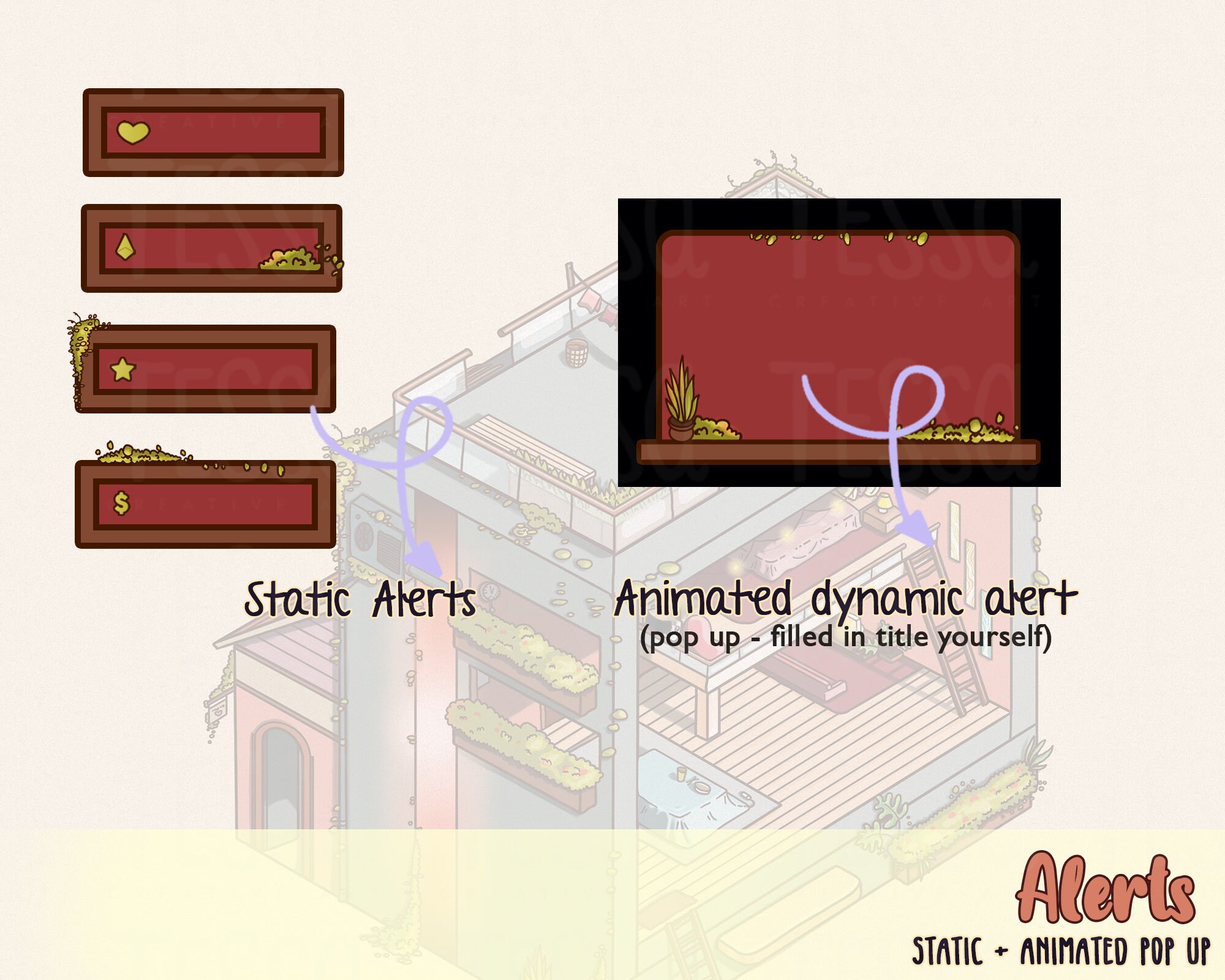 Animated Room Pc Case Twitch Package Cute Twitch Overlay | Etsy