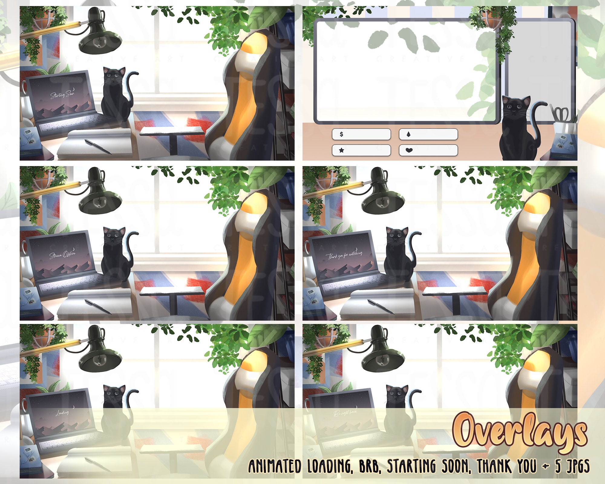 Animated Summer Stream Study Twitch Package Cute Twitch - Etsy