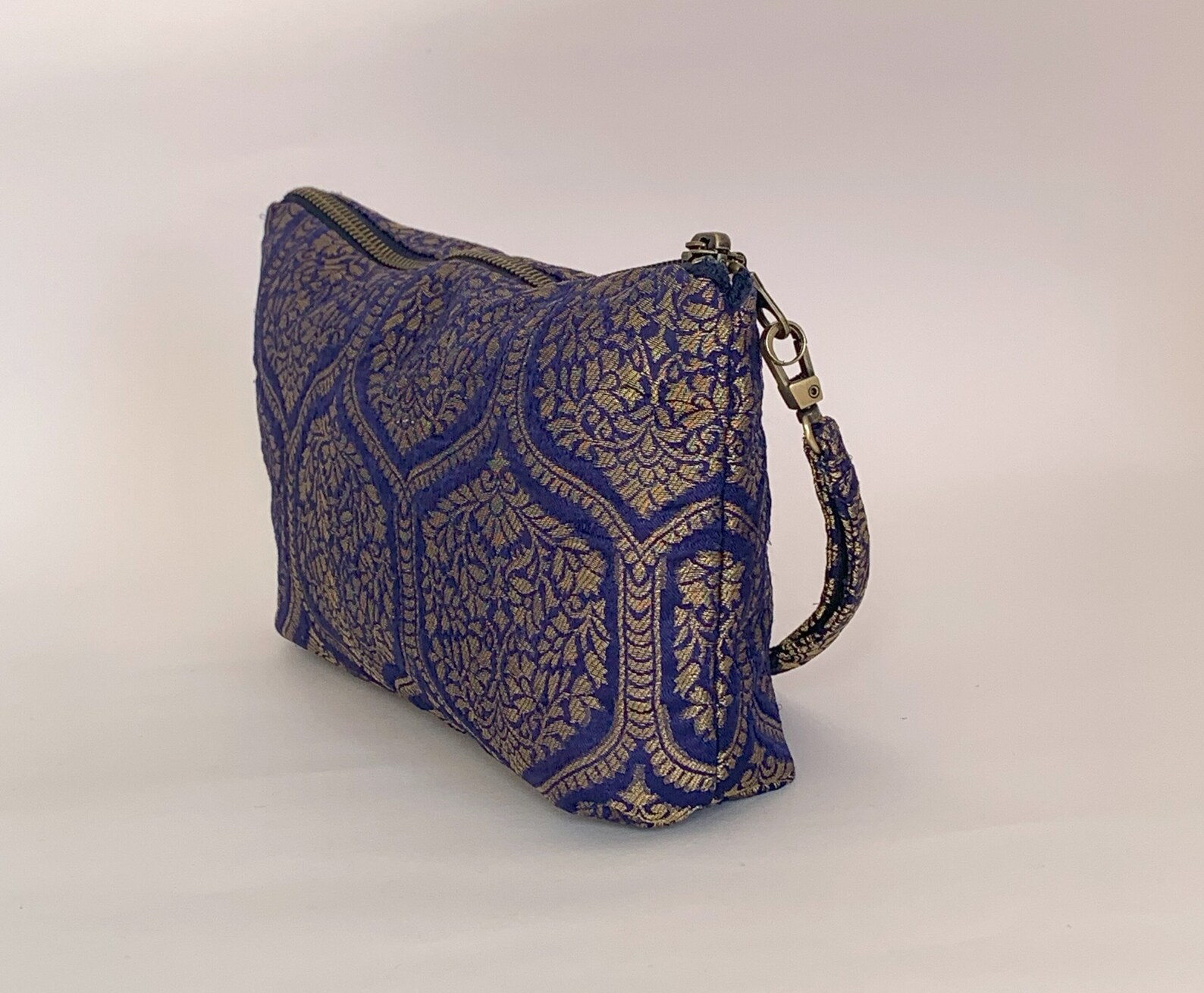 Clutch Bag in Indian Brocade Fabric /pochette/wristlet/evening Bag ...