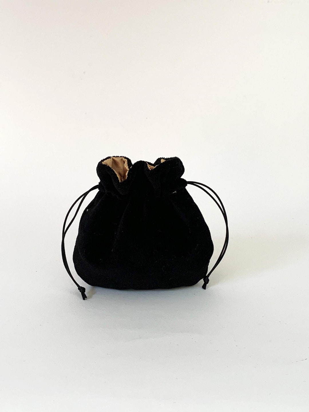 Cotton Velvet Pouch/gold Satin Lining/mini Velvet Drawstring Bag ...