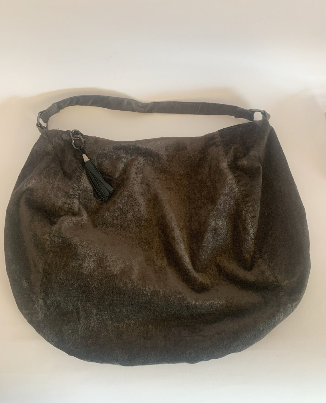Large Velvet Hobo Bag//short Strap Shoulder Bag/ Lightweight Sleek Soft ...