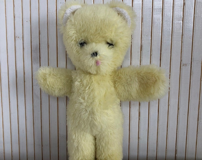 Vintage Pale Yellow Teddy Bear Collectible Teddy Bear Antique Childhood ...
