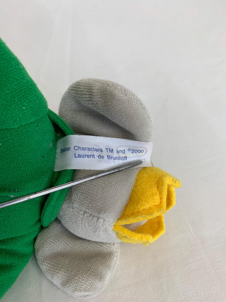 Small Vintage Babar the Elephant Plush Toy, Ajena Teddy Bear Collection ...