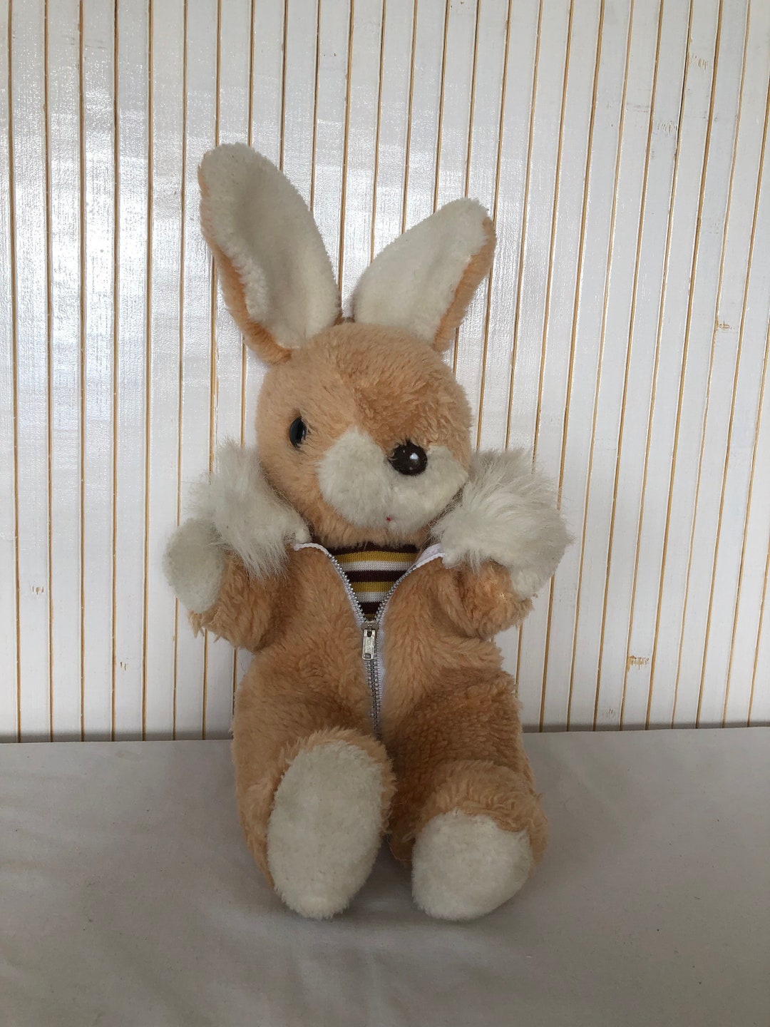 Vintage Plush Rabbit Old Rabbit Plush Collectible Rabbit Dressed Rabbit ...