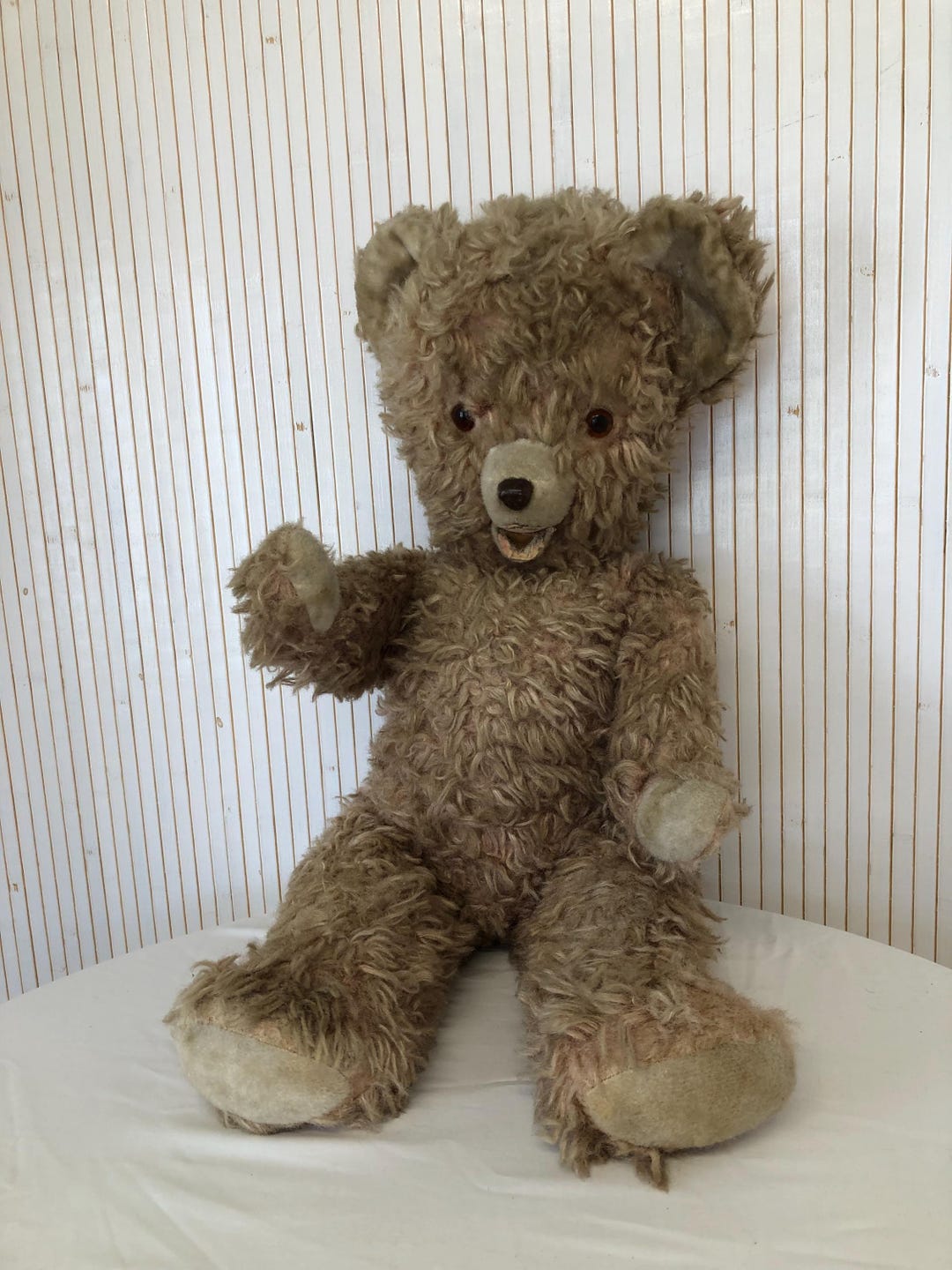 Articulated Straw Bear Vintage Plush Teddy Bear Collectible Antique ...