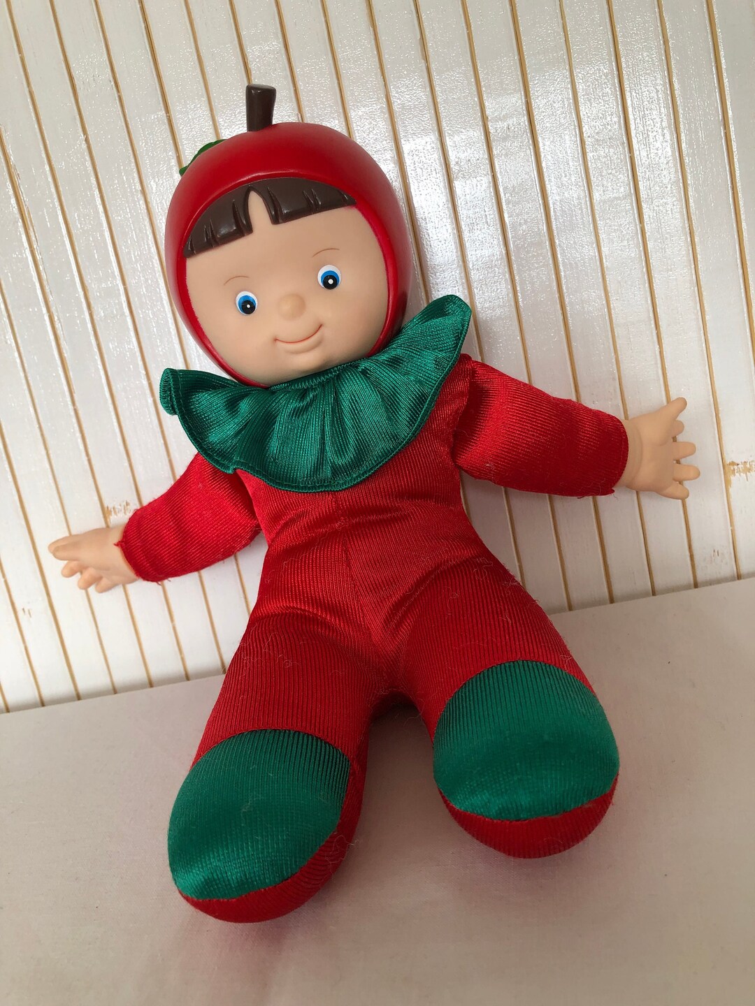 Vintage Plush Smiling Baby Doll Apple Hinstar Character 26cm Red and ...
