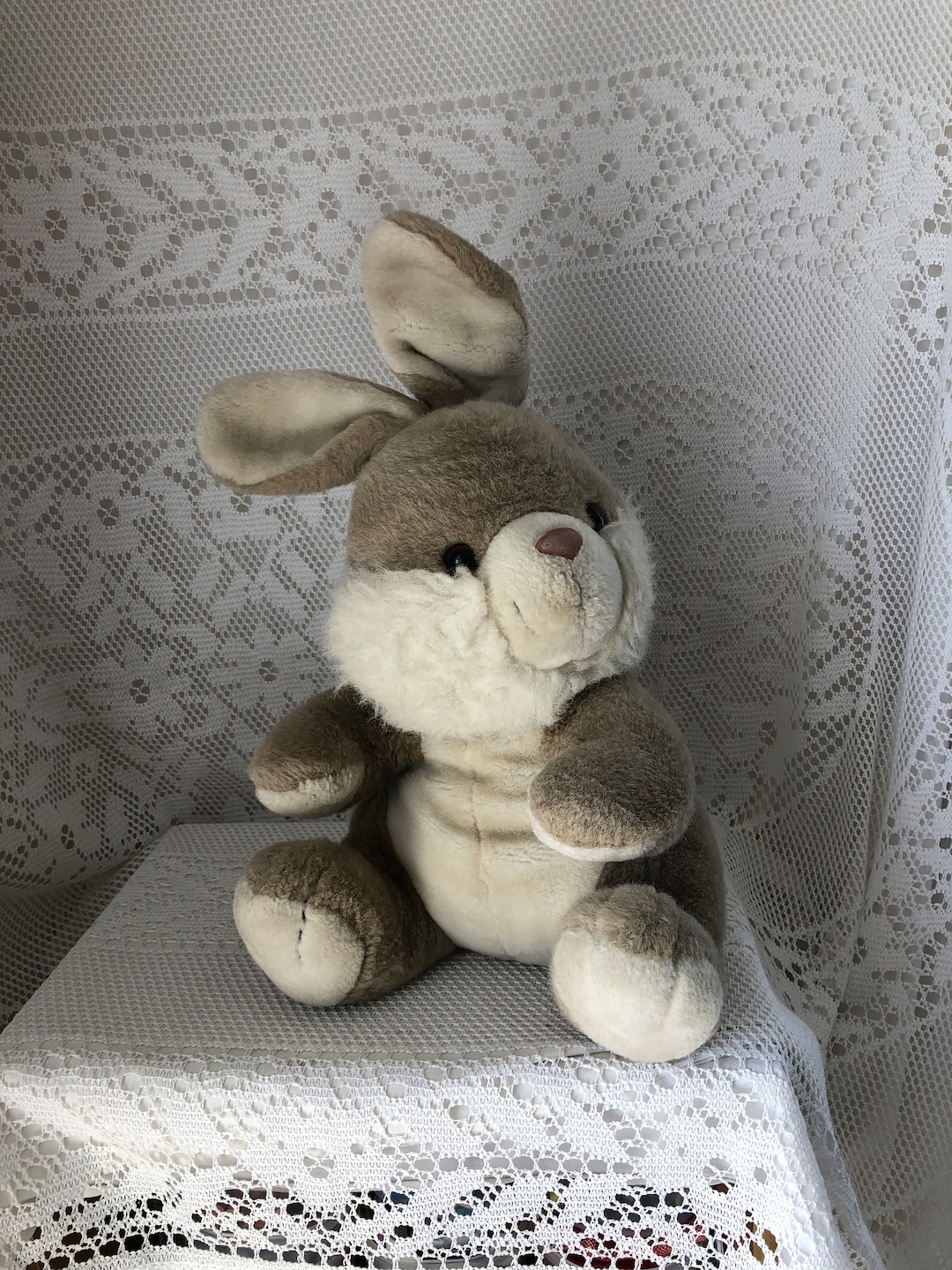 Vintage Plush Rabbit Old Rabbit Collectible Rabbit Soft Toy Brown and ...