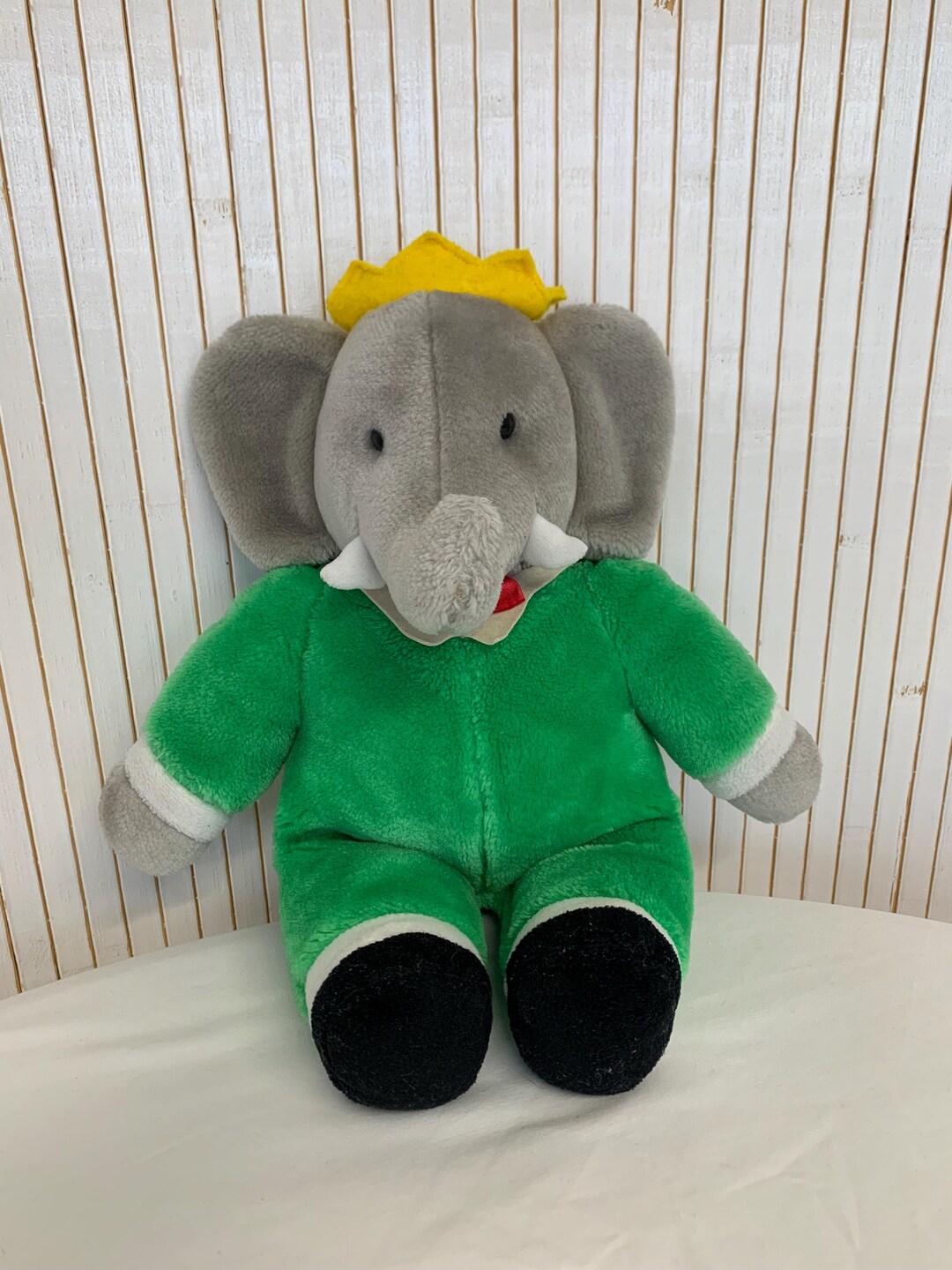 Vintage Babar the Elephant Plush Toy, Babar Collection, Green Costume ...
