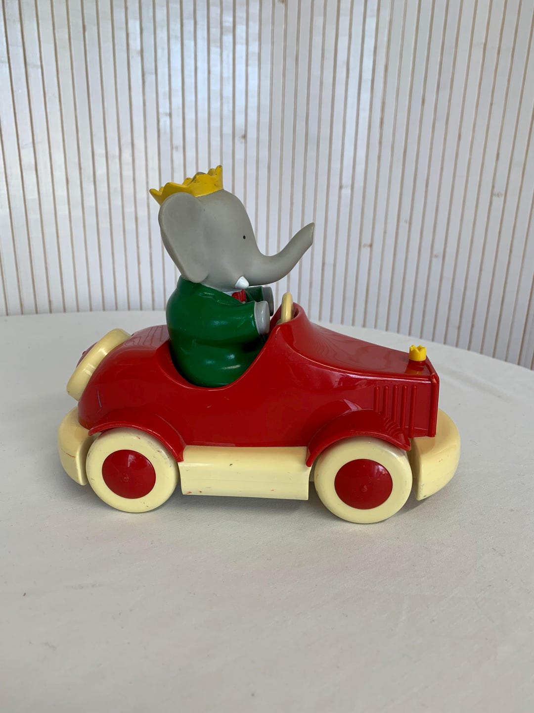 Babar the Elephant Red Car Toy Vintage 1990 L. De BRUNHOFF Figurine ...