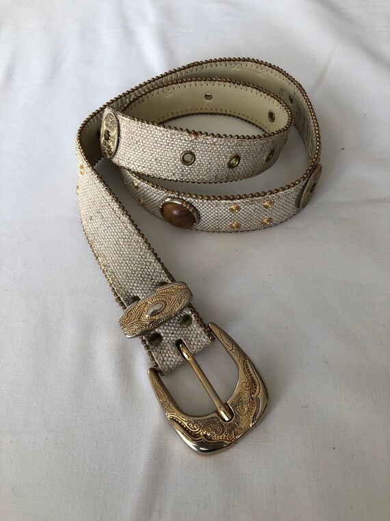 Vintage Decorated Belt Elite Fresno California Leathe… - Gem