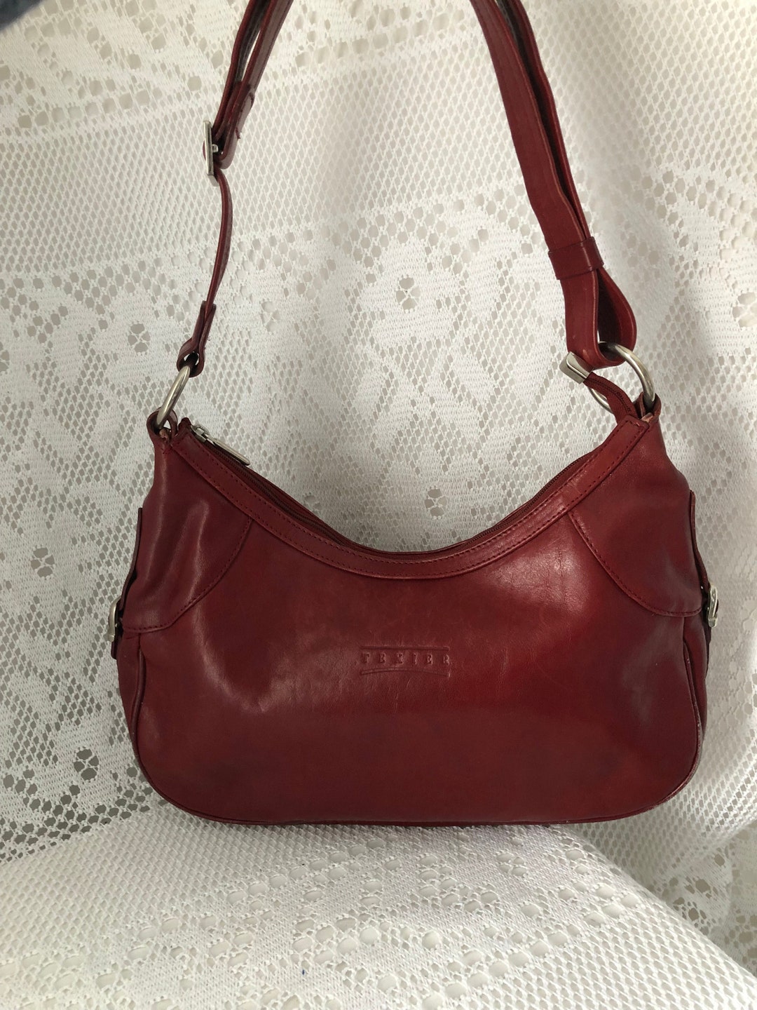 Vintage Bag Leather Bordeaux Texier Made in France - Etsy