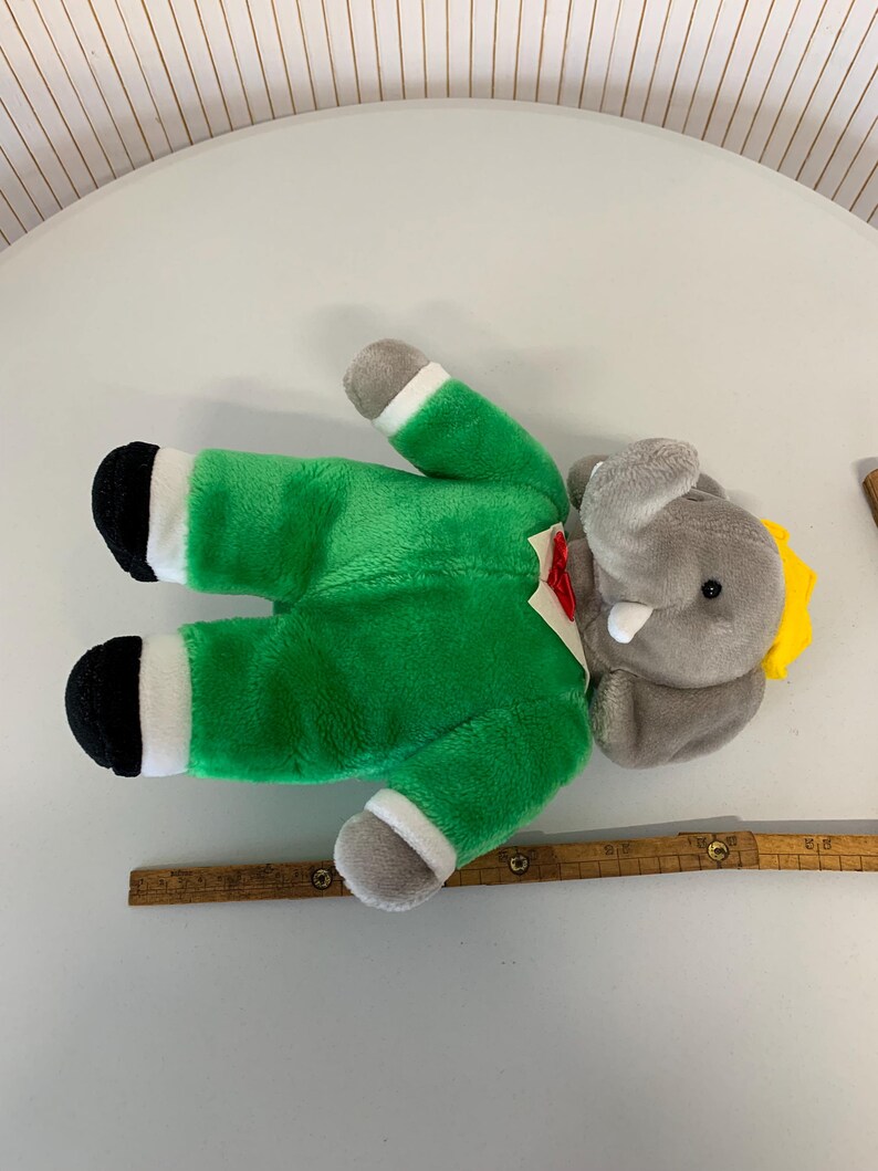 Vintage Babar the Elephant Plush Toy, Babar Collection, Green Costume ...