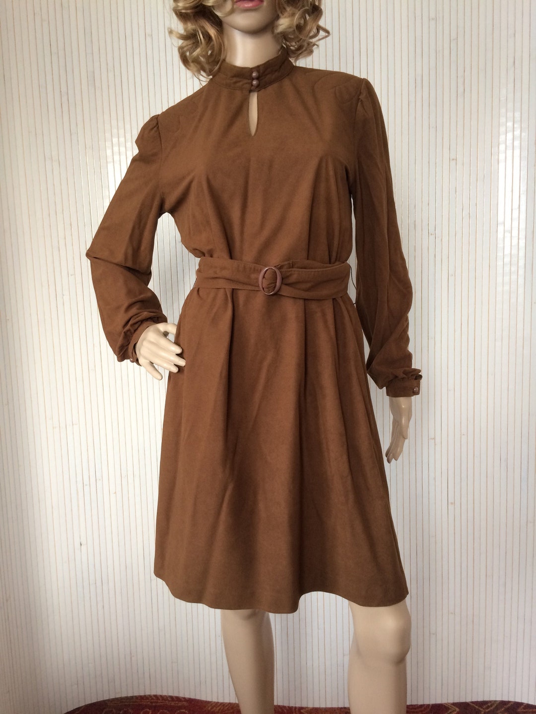 Robe Vintage Marron Manches Longues - Etsy France