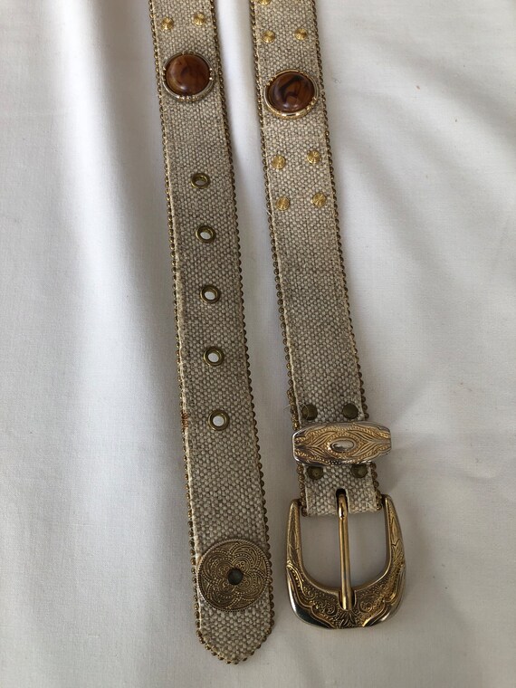 Vintage Decorated Belt Elite Fresno California Leathe… - Gem