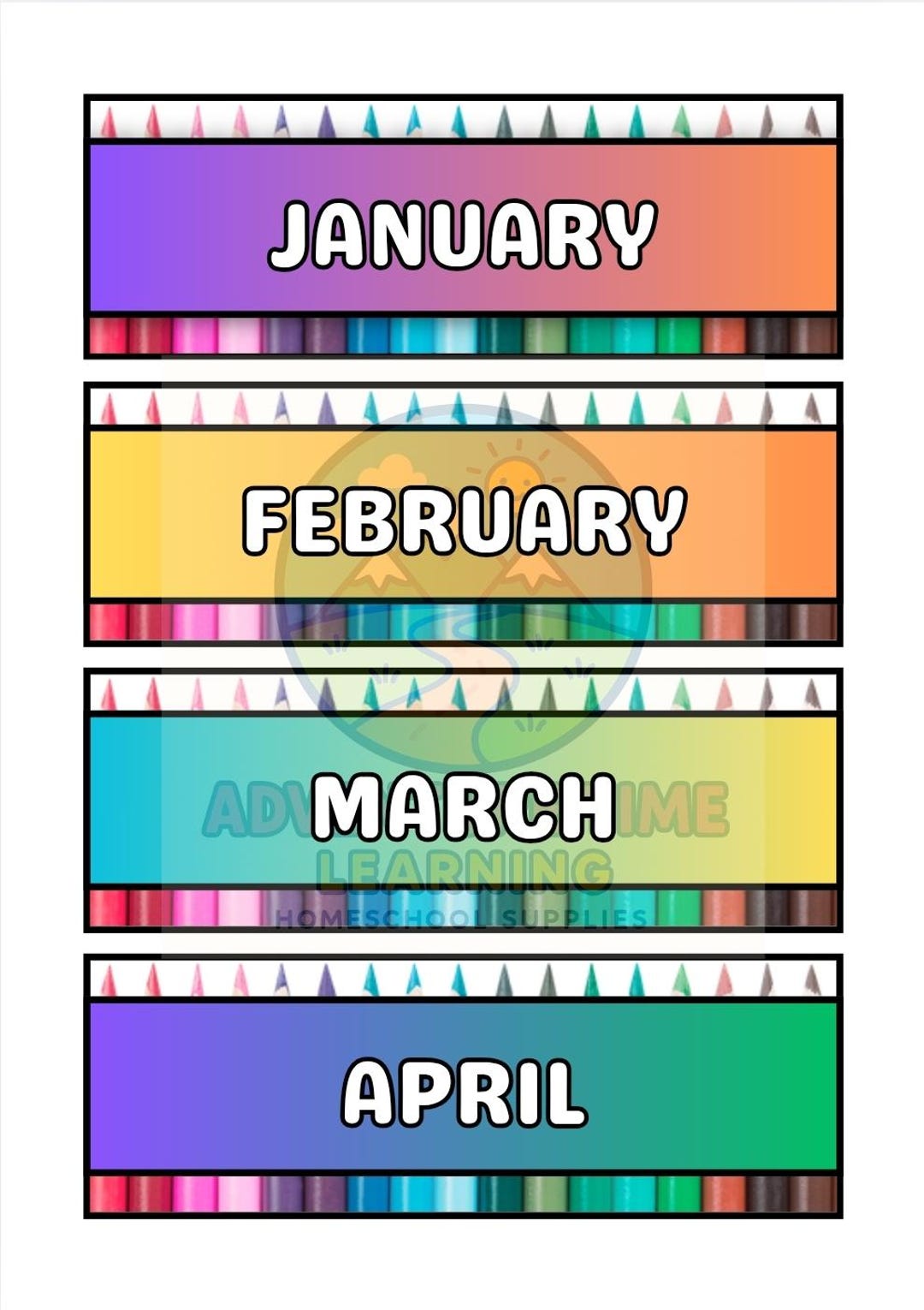 Fun Months of the Year Printable Poster - Etsy UK