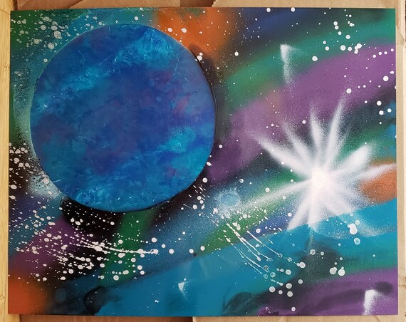Space Spray Paint Art - Etsy