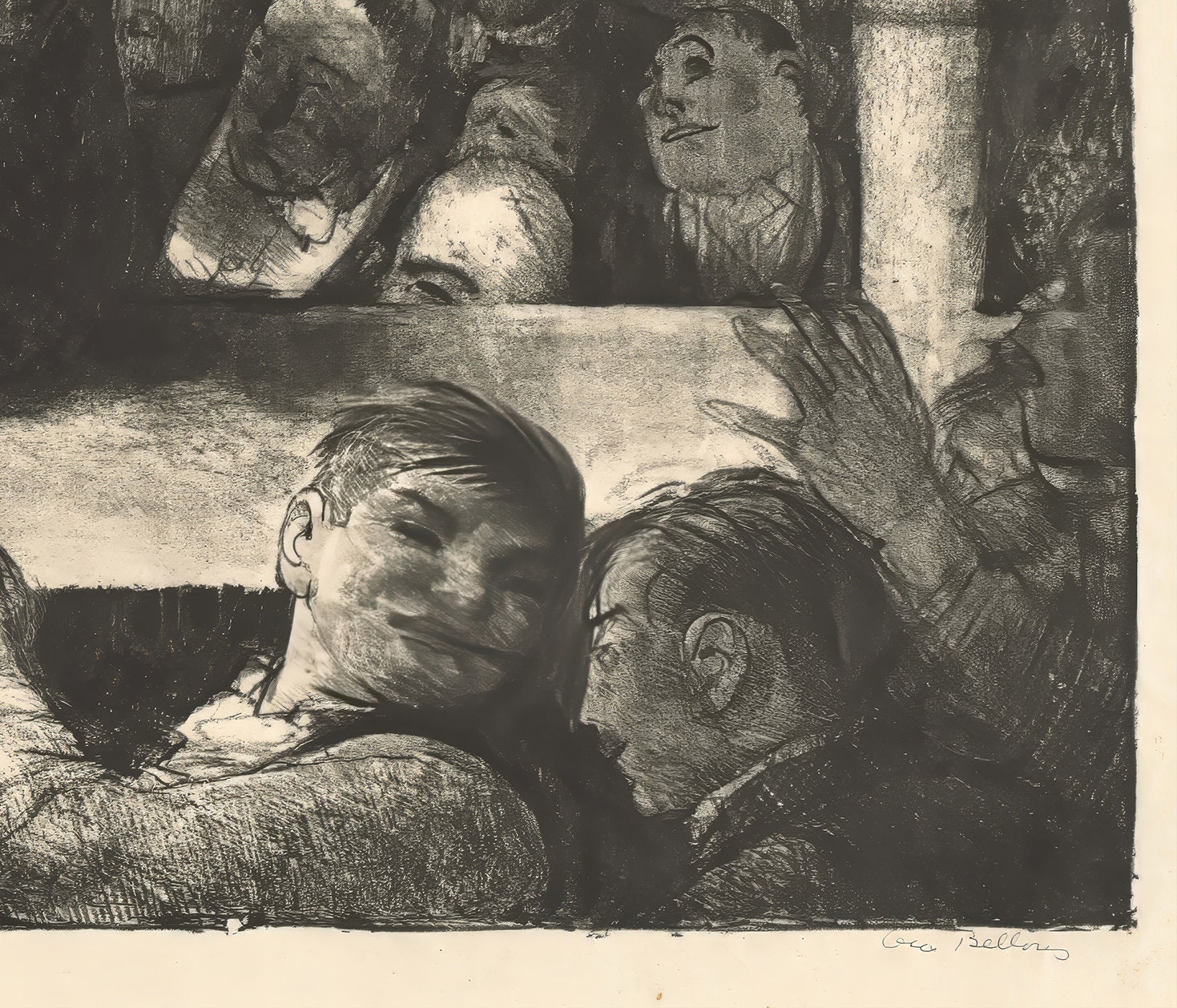 George Bellows Printable Art - Vintage Boxing Drawing - Stag at Sharkey ...