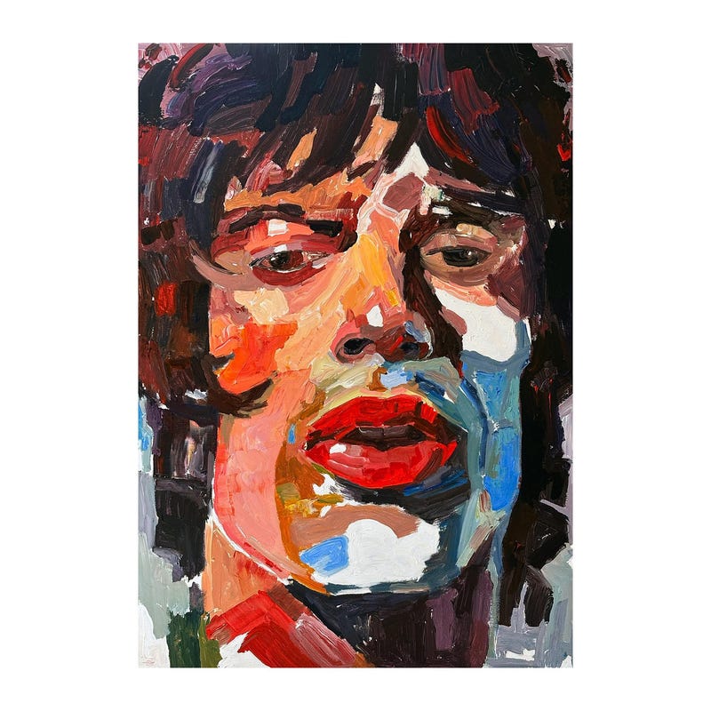 Mick Jagger Painting - Etsy