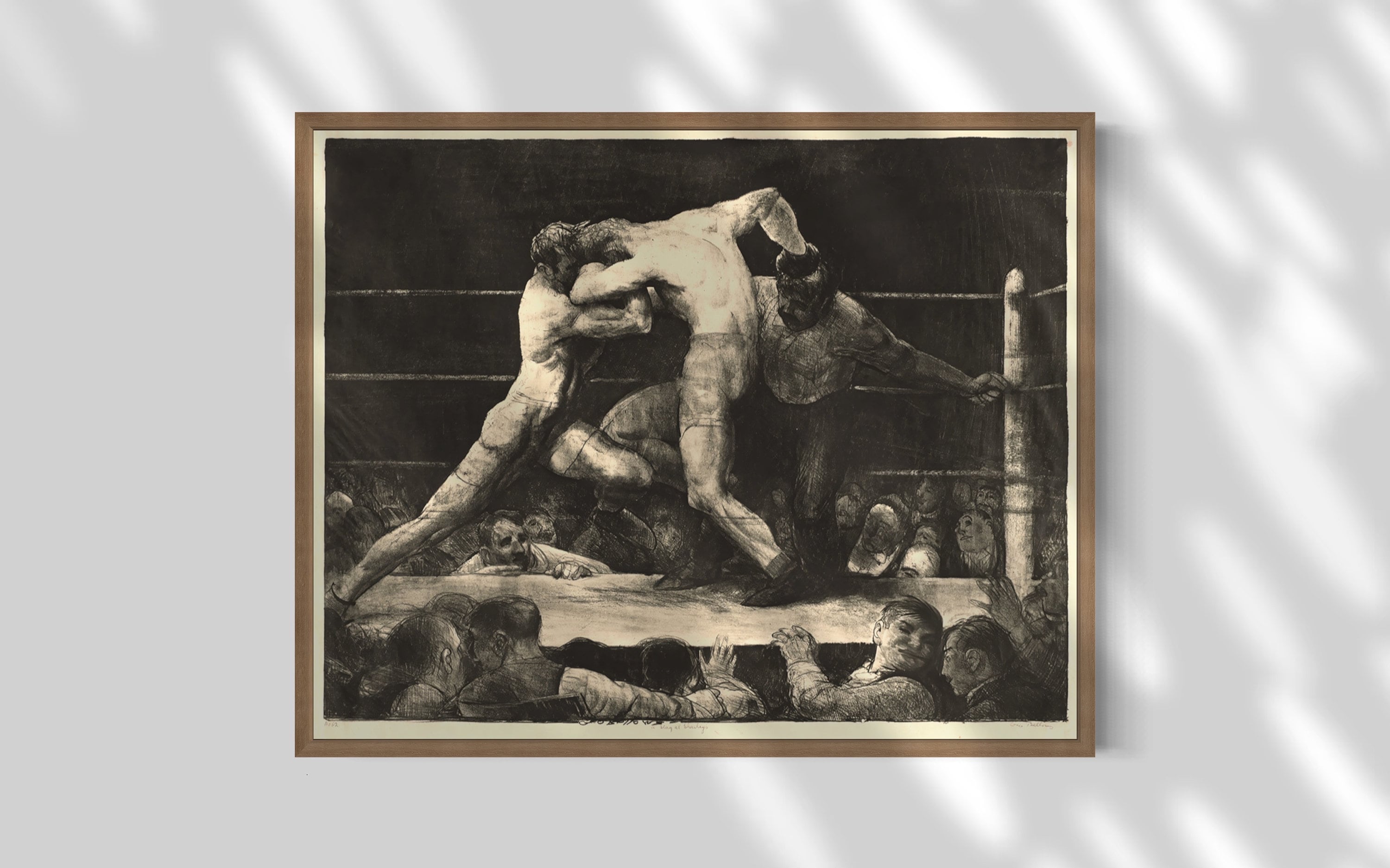 George Bellows Printable Art - Vintage Boxing Drawing - Stag at Sharkey ...