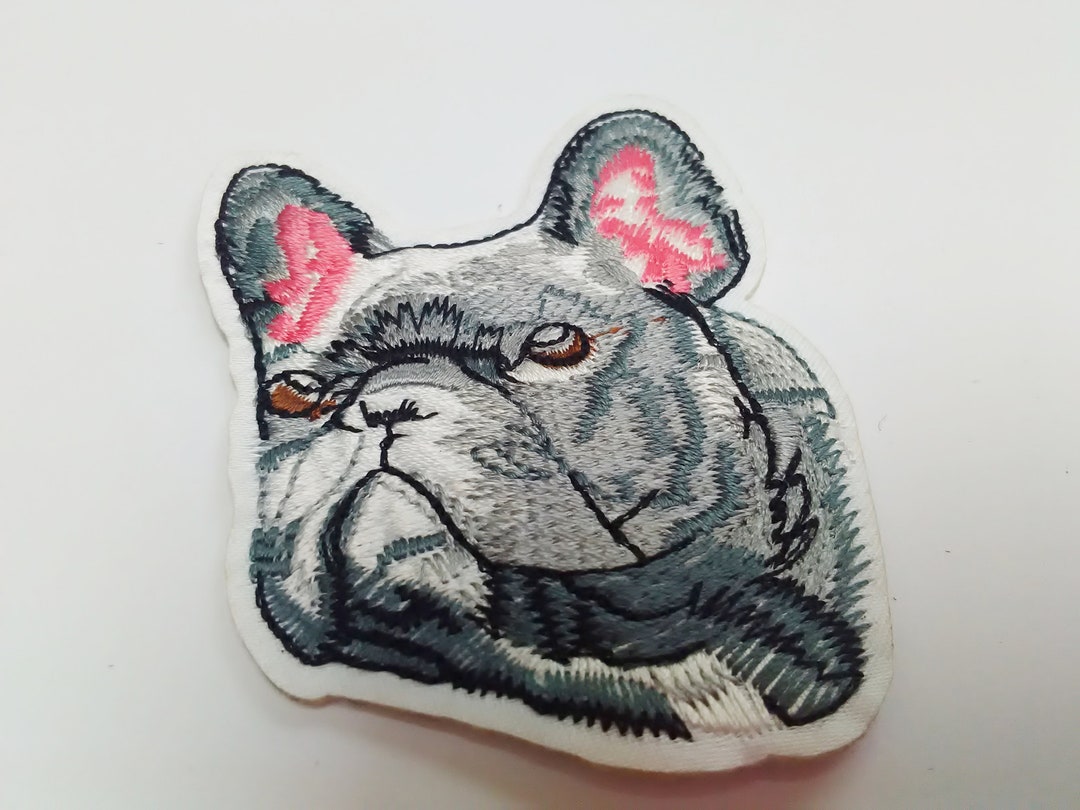 French Bulldog Patches Iron on or Sew on 8cm Frenchie Clothing ...