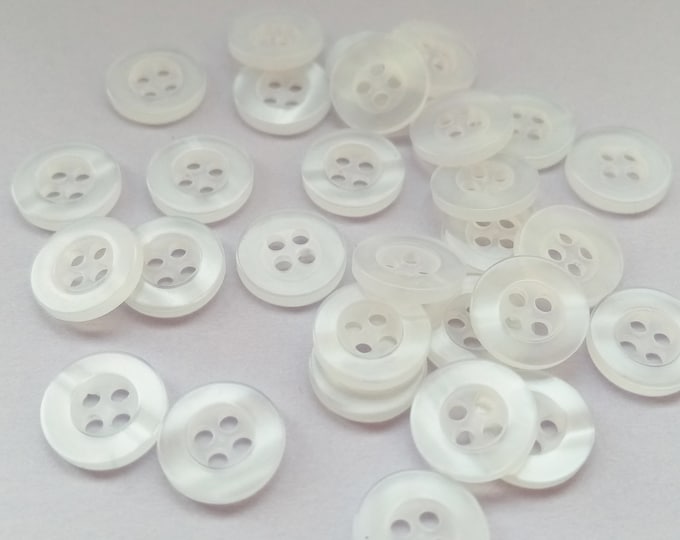 100 Buttons Transparent Clear Button Mix, Rainbow Color Mix Random ...