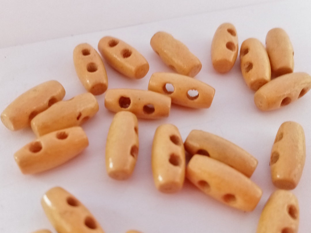 10 Mini Toggle Buttons 15mm 5/8in Small Wood Toggles Baby Coat - Etsy