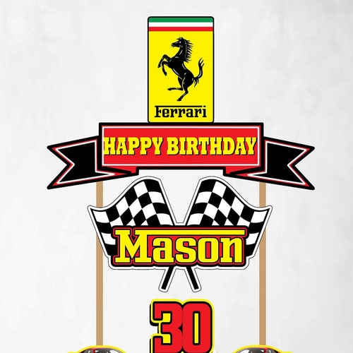 Ferrari Cake Topper - Etsy