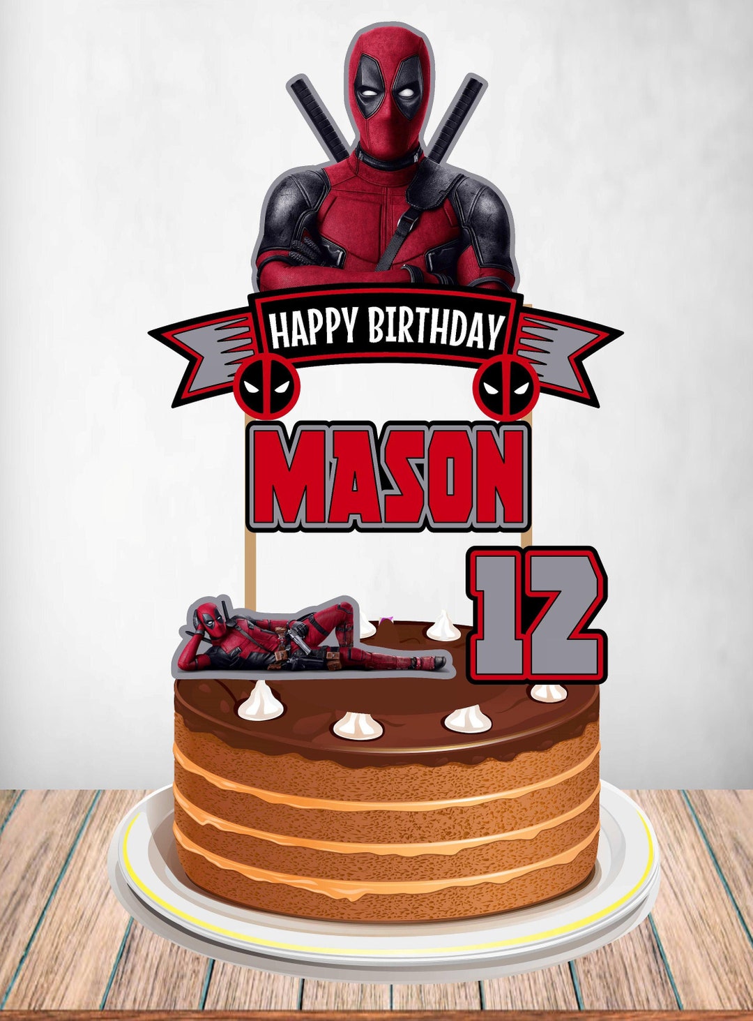 Buy Deadpool, Deadpool Cake Topper, Deadpool Banner, Deadpool Party ...