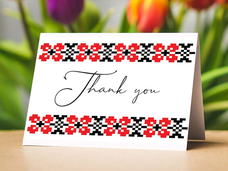 Instant Download Printable Ukrainian Thank You Card, Thank You Post ...