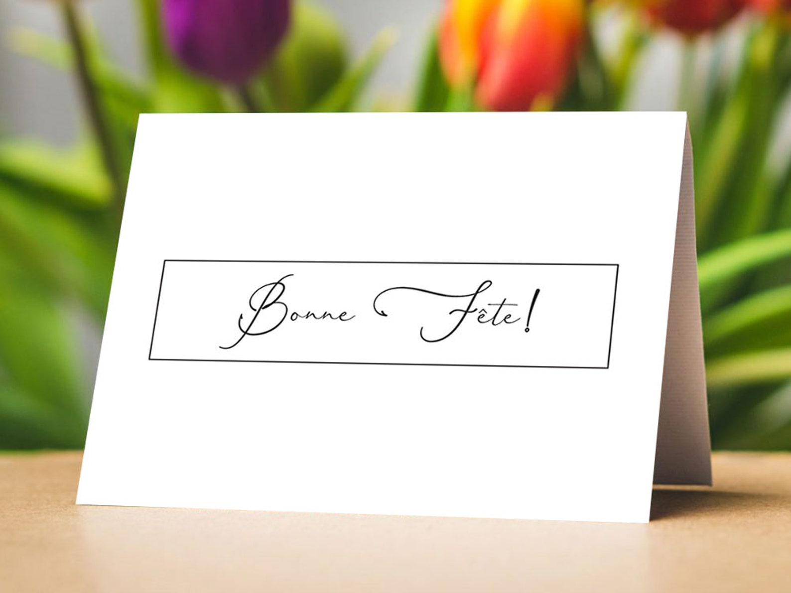Set of 3 Bonne Fete Carte De Voeux, French Birthday Card, Happy ...