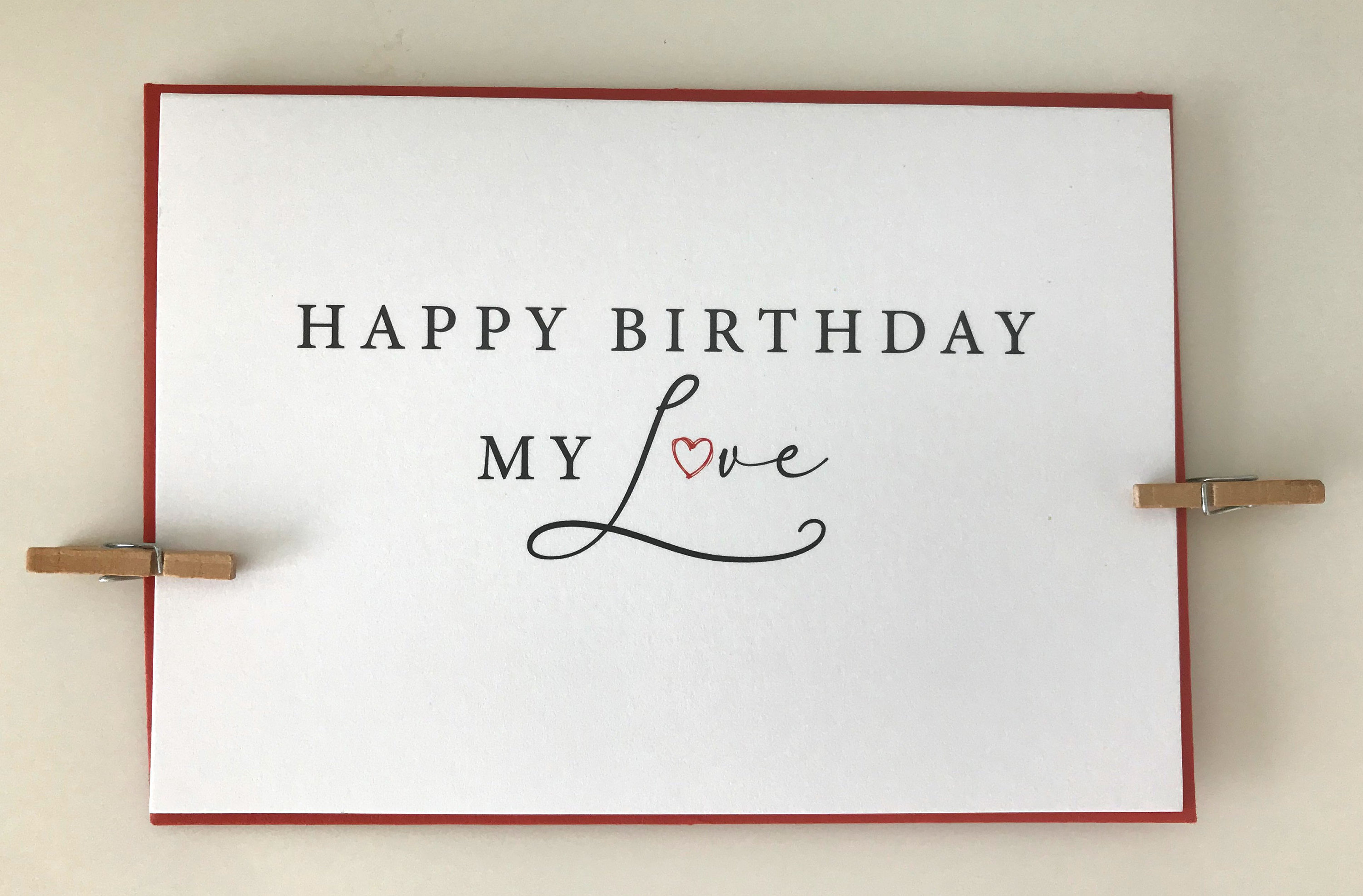 Happy Birthday My Love Card, Birthday Card for Him, Happy Birthday My ...