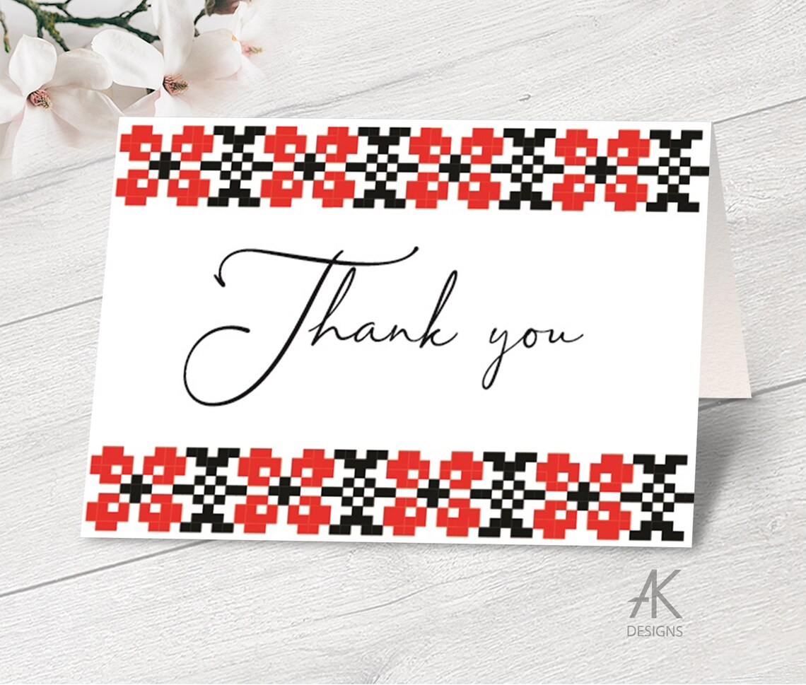 Instant Download Printable Ukrainian Thank You Card, Thank You Post ...