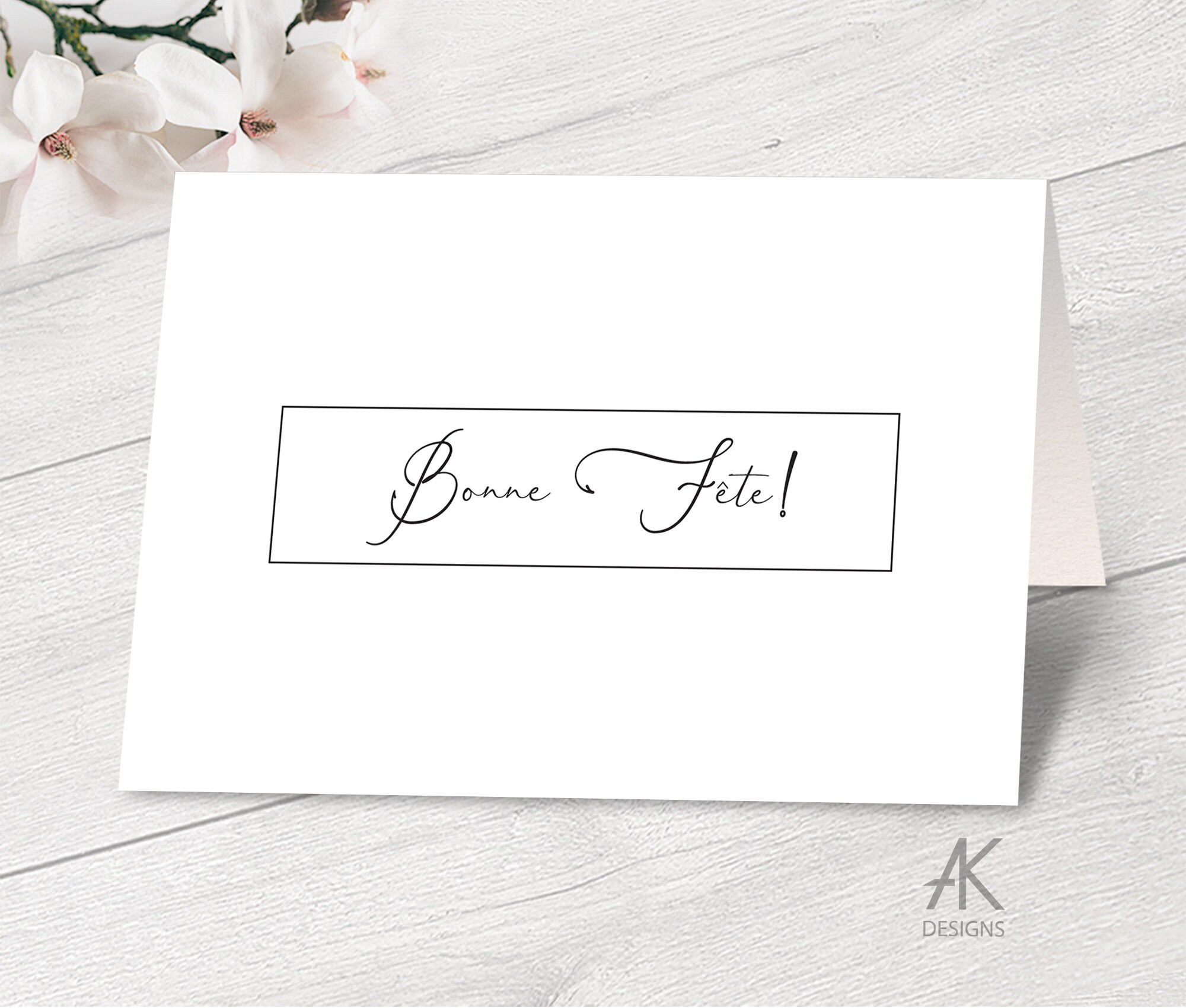 Set of 3 Bonne Fete Carte De Voeux, French Birthday Card, Happy ...