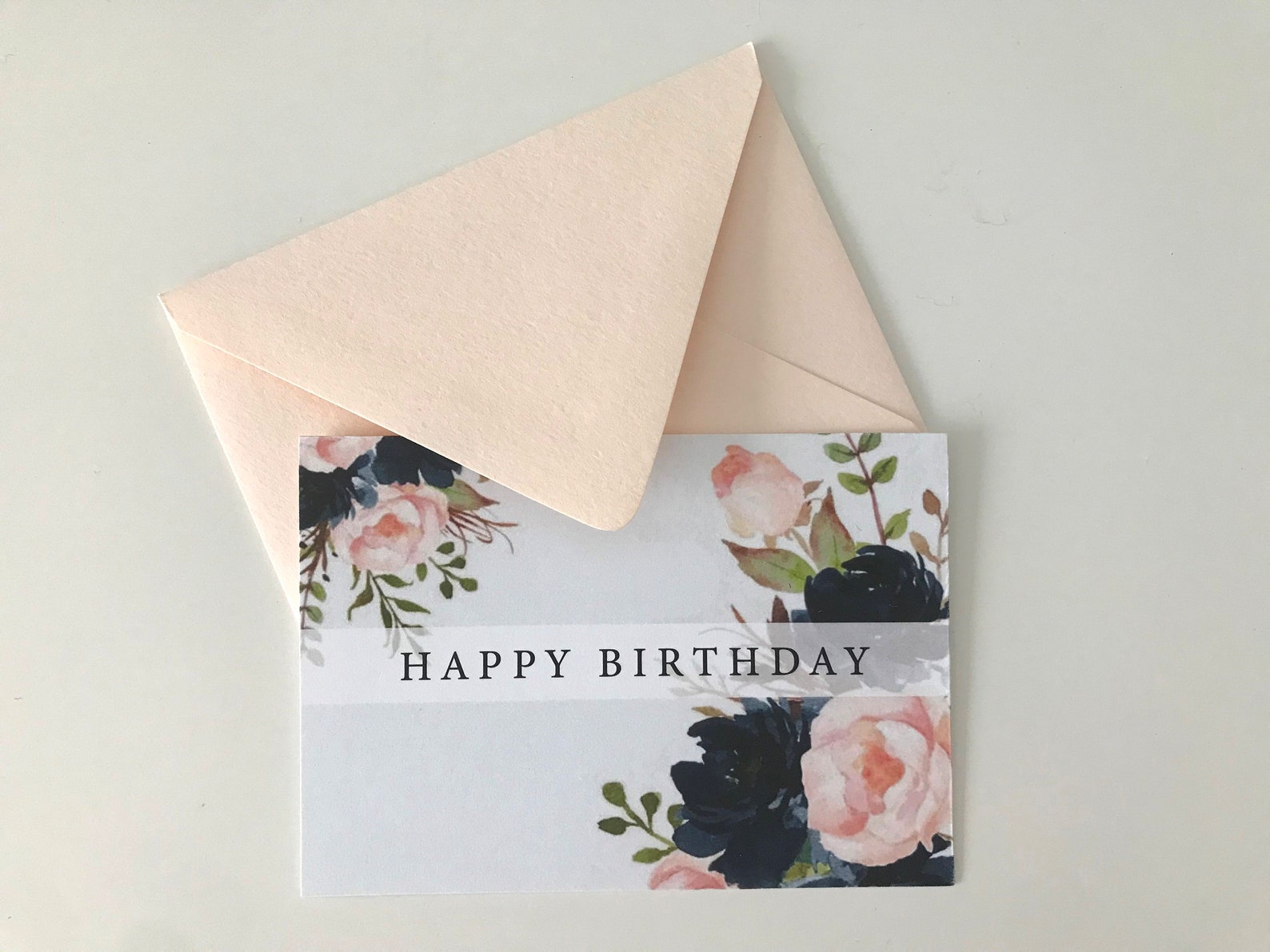 Elegant Flowery Happy Birthday Card, Gorgeous Happy Birthday Card With ...