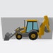 DIY Papercraft JCB Construction Machine,lowpoly Digger,3d Wall Art ...