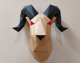 Ram Trophy Papercraft - Etsy