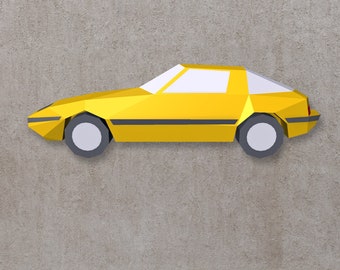 3d Papercraft Car | Etsy