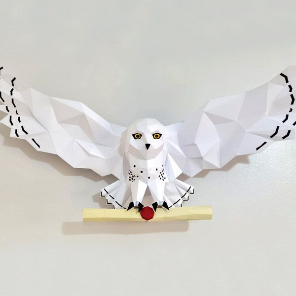 Pink Robin Papercraft Sculpture, DIY 3D Animal Wall Décor, PDF Template ...