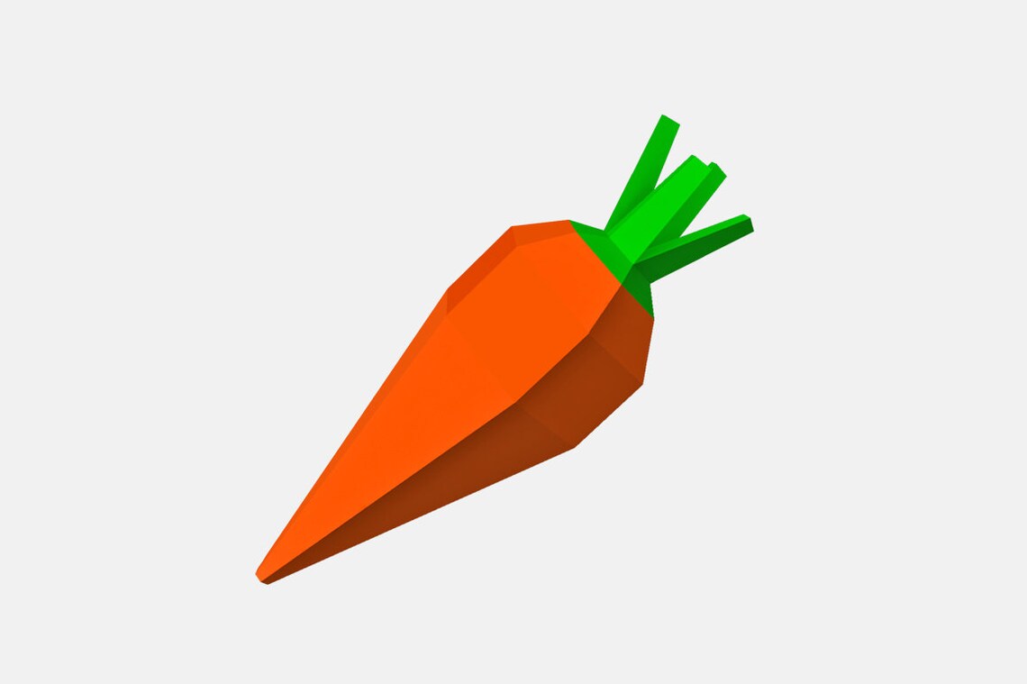 DIY Papercraft Carrot png3d carrot modelpapercraft | Etsy