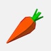 DIY Papercraft Carrot Png,3d Carrot Model,papercraft Vegetables,kitchen ...