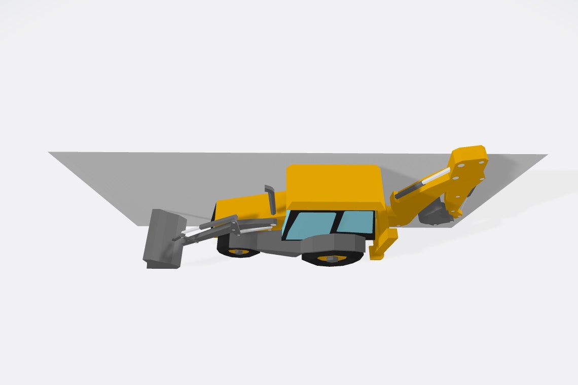 DIY Papercraft JCB Construction Machinelowpoly Digger3d Wall - Etsy Canada