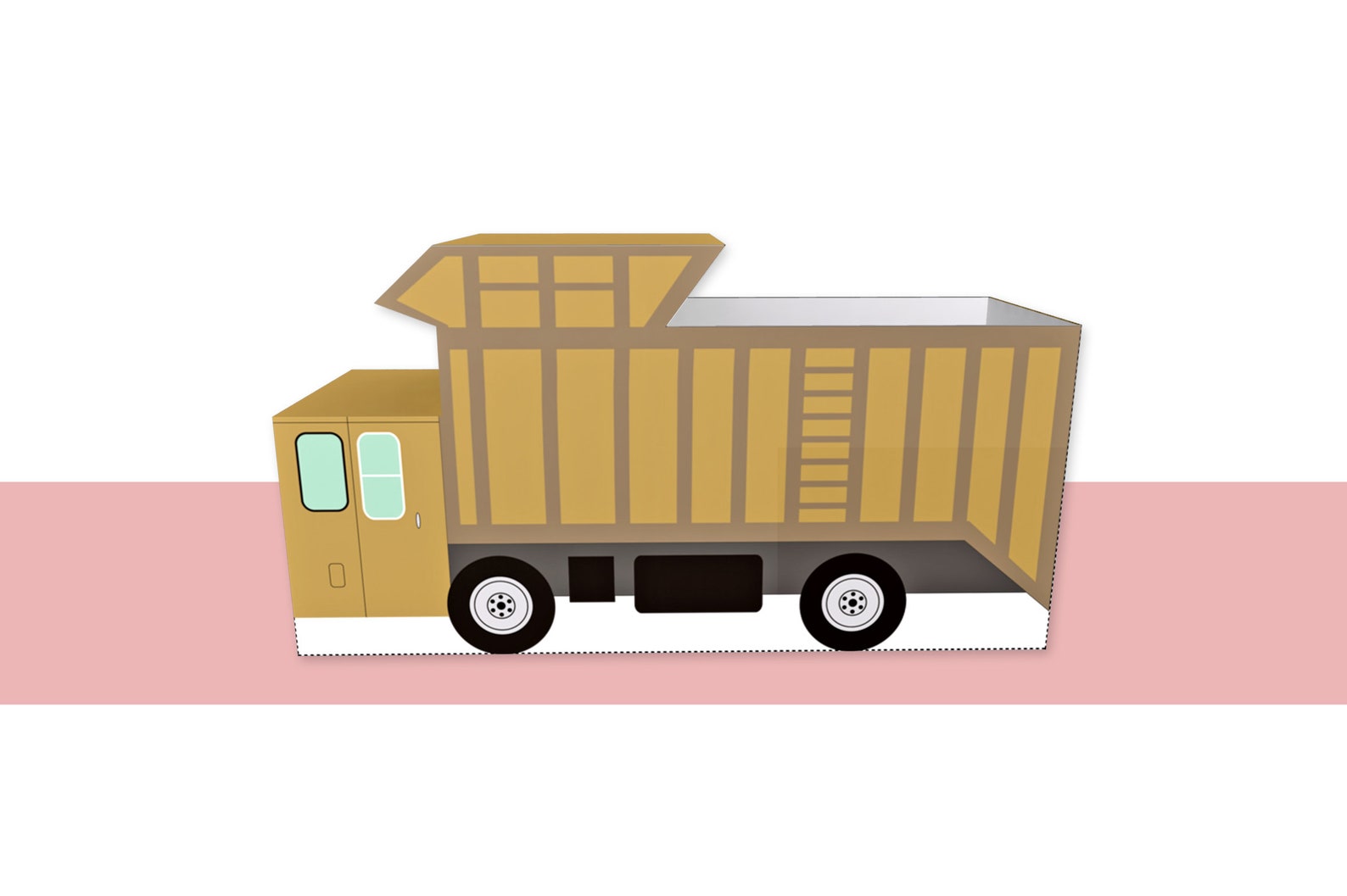 DIY Papercraft Garbage Truck Favor, Lowpoly 3D Printable (PDF) - Etsy