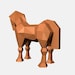 DIY Papercraft Trojan Horse,papercraft Horse,lowpoly Horse,wooden Horse ...