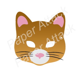 DIY Papercraft Printable Cat Mask,party Mask,kids Mask,2d Mask,cat ...