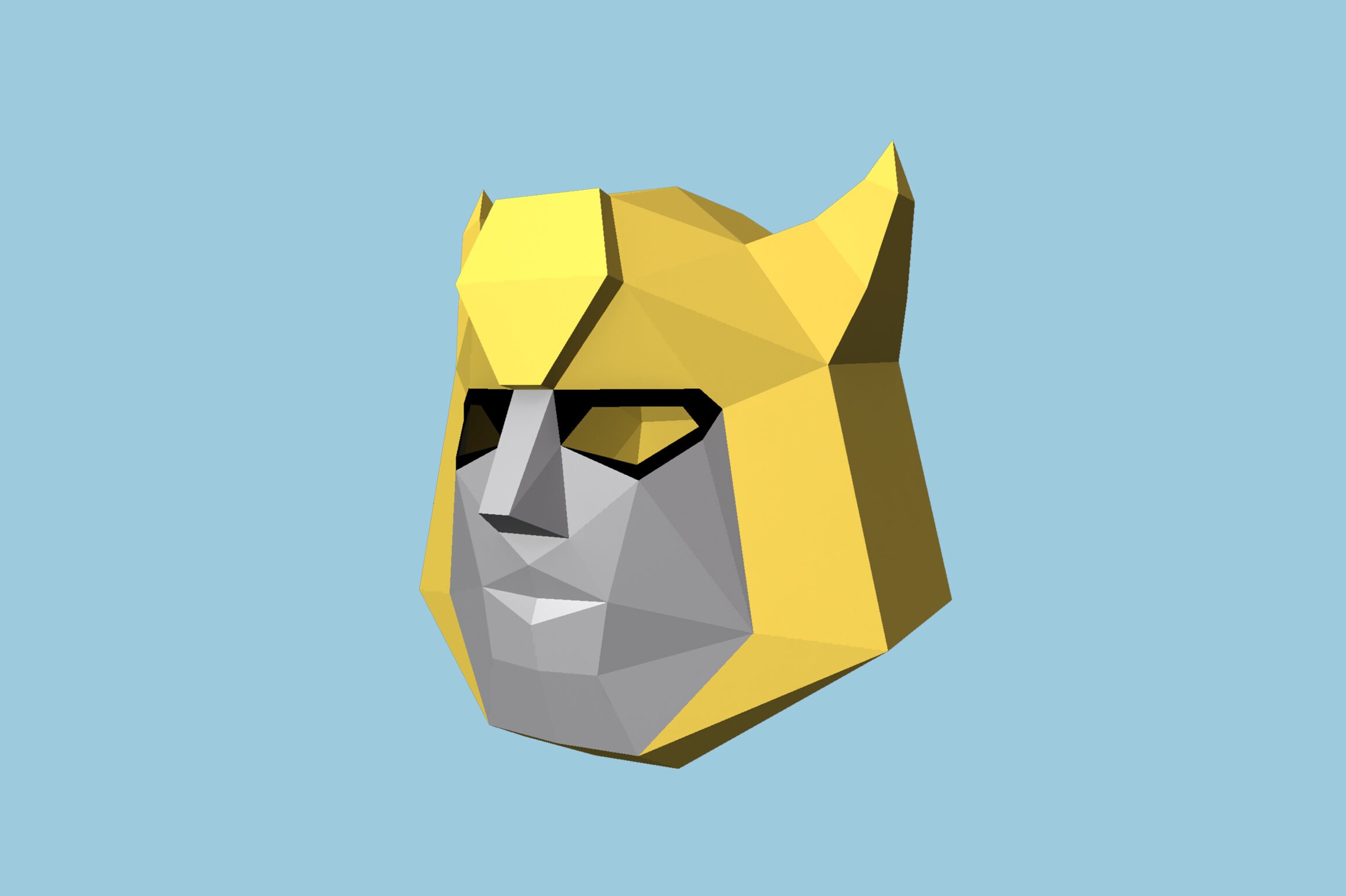 DIY Bumblebee Transformer Mask, 3D Papercraft Lowpoly (PDF Pattern) - Etsy