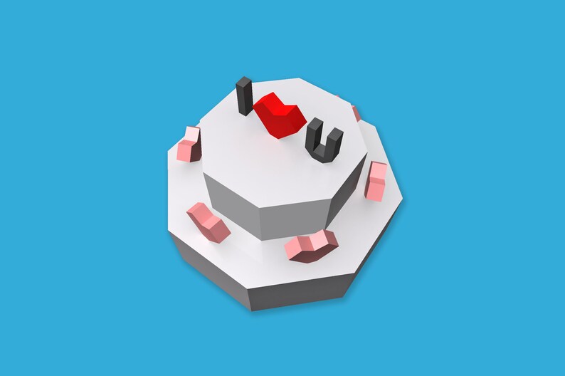 DIY Papercraft Cake Boxcake Favour3d Papercraft - Etsy