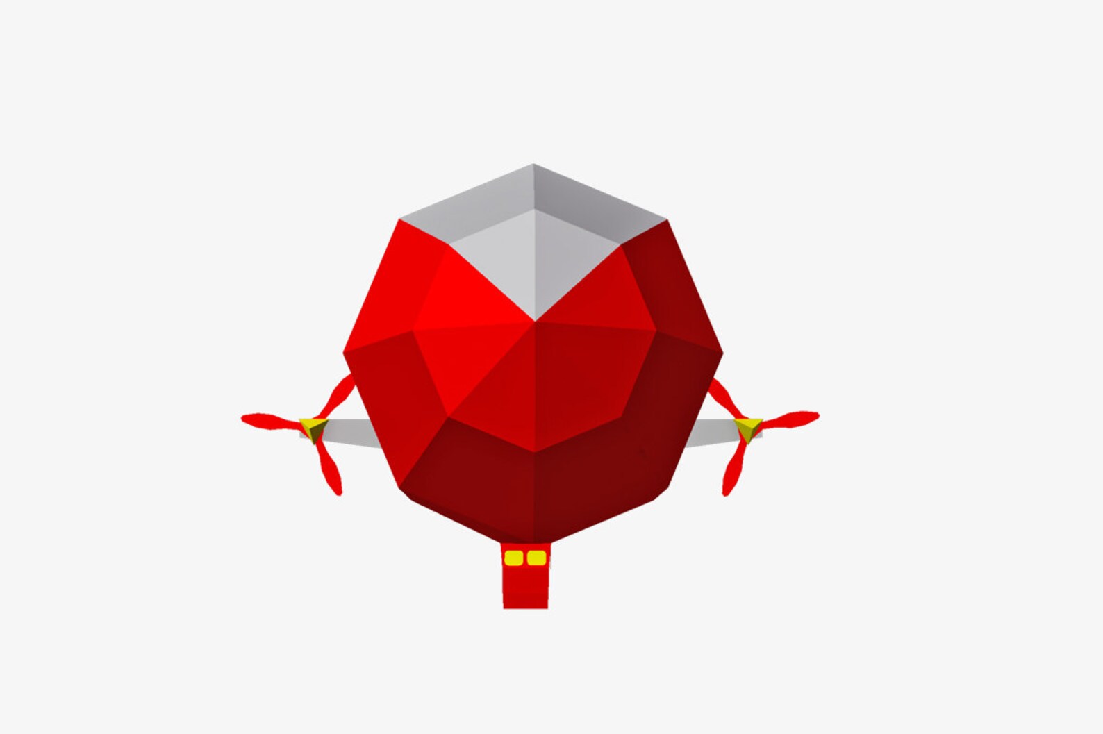 DIY Papercraft Blimp Aircraftlowpoly Blimp Airplane3d - Etsy Canada