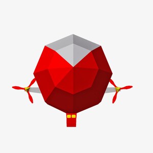 DIY Papercraft Blimp Aircraft,lowpoly Blimp Airplane,3d Aeroplane ...