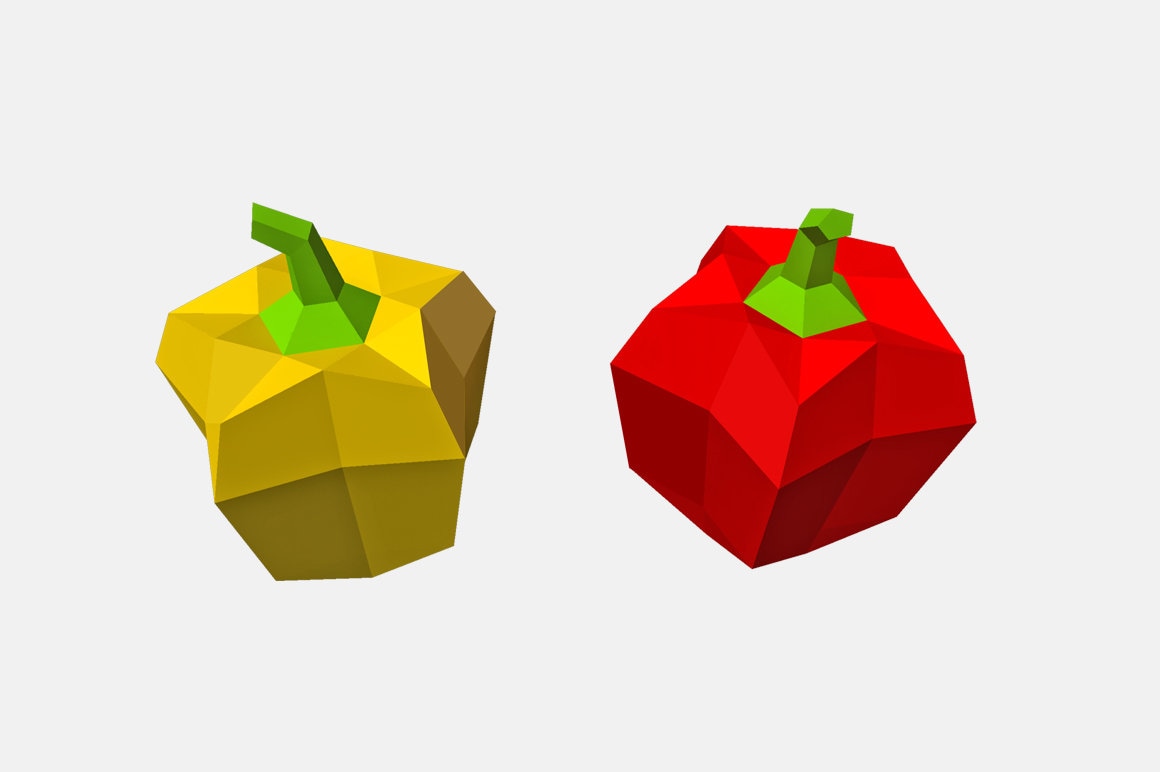 DIY Papercraft Bell Pepper Png3d Capsicum Modelpapercraft - Etsy